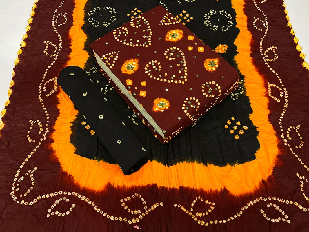 Buy Bandhani Suits and Dress Materials Bandhani Fabrics online in India ...