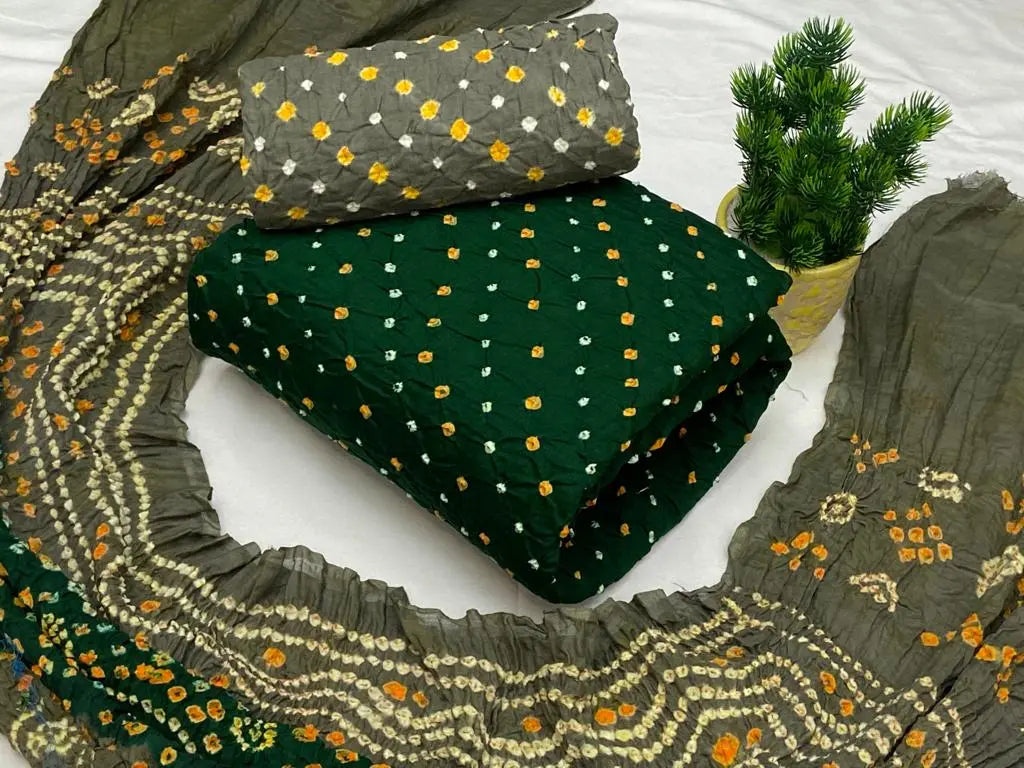 Buy Bandhani Suits and Dress Materials Bandhani Fabrics online in India ...
