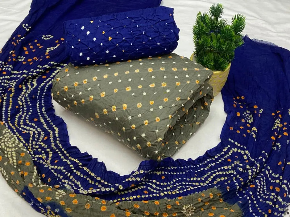 Buy Bandhani Suits and Dress Materials Bandhani Fabrics online in India ...
